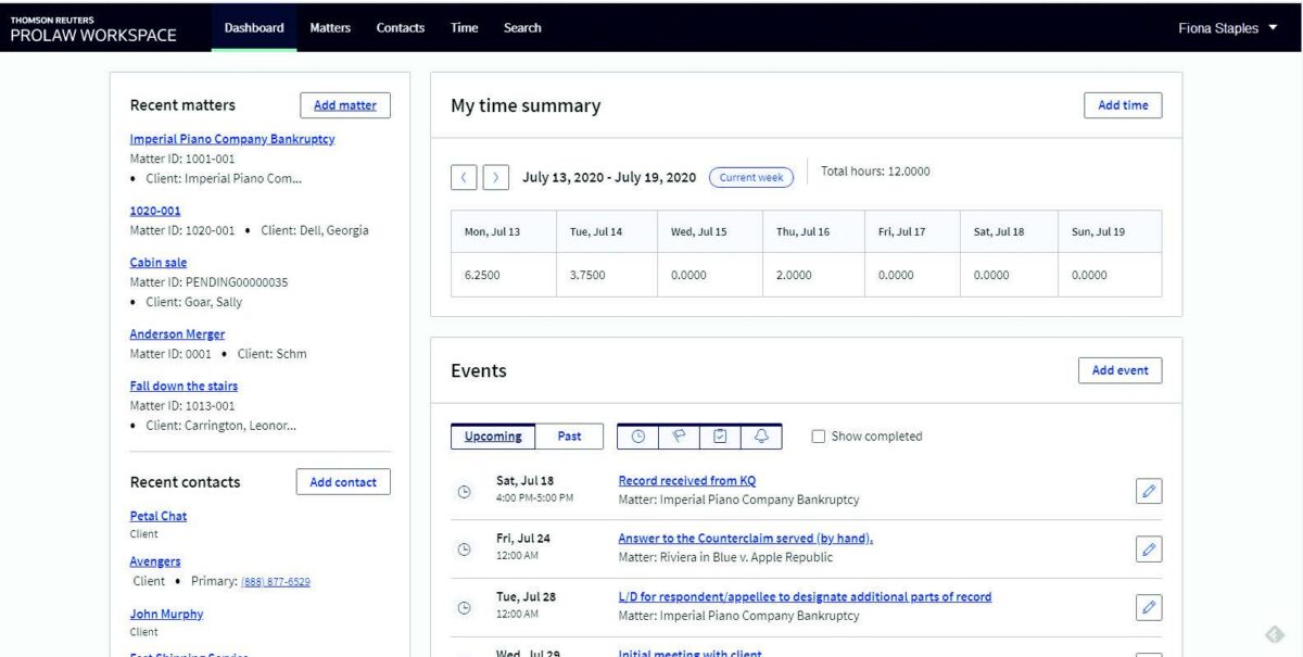 ProLaw: Complete Review, Features, Pricing | Uptime Legal